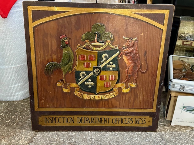 Antique and Military Curios: Ref: XXX - Unique Seaton Officers Mess Plaque.