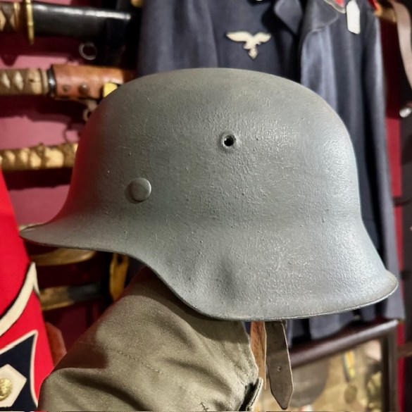Armoury Antiques and Militaria: Ref: XXX - WW2 German M42 Helmet and Liner.
